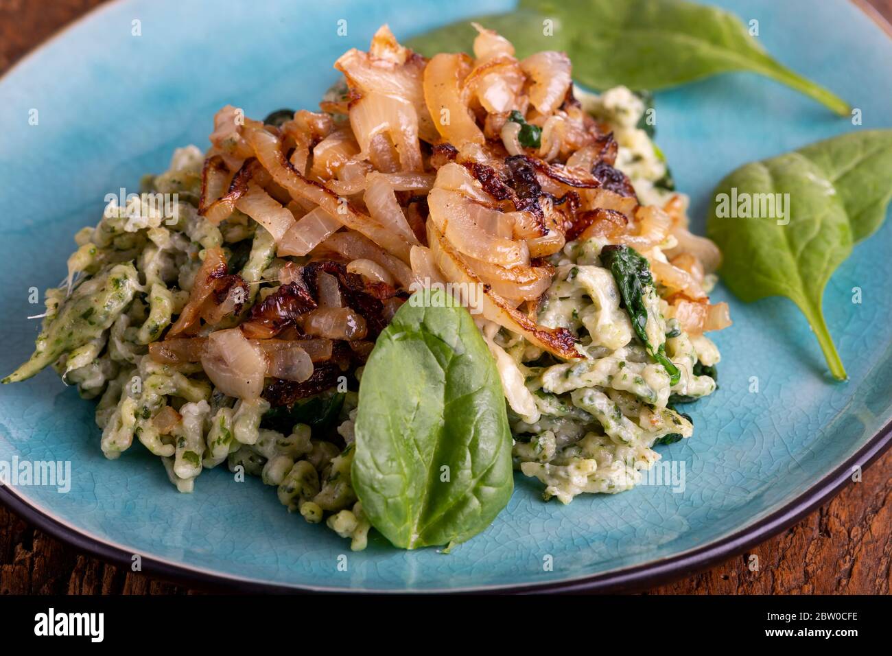 Spinach spatzle dumplings hi-res stock photography and images - Alamy