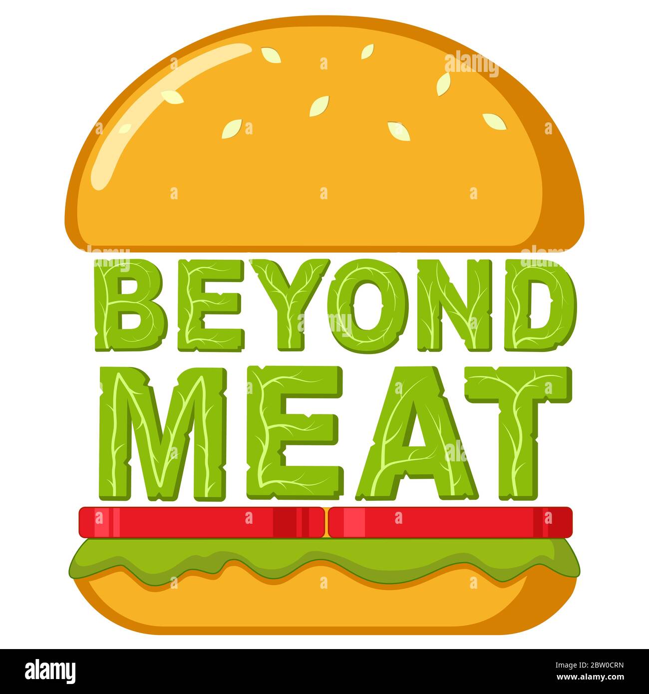 A beyond delicious plant based non meat cheeseburger. Isolated vector ...
