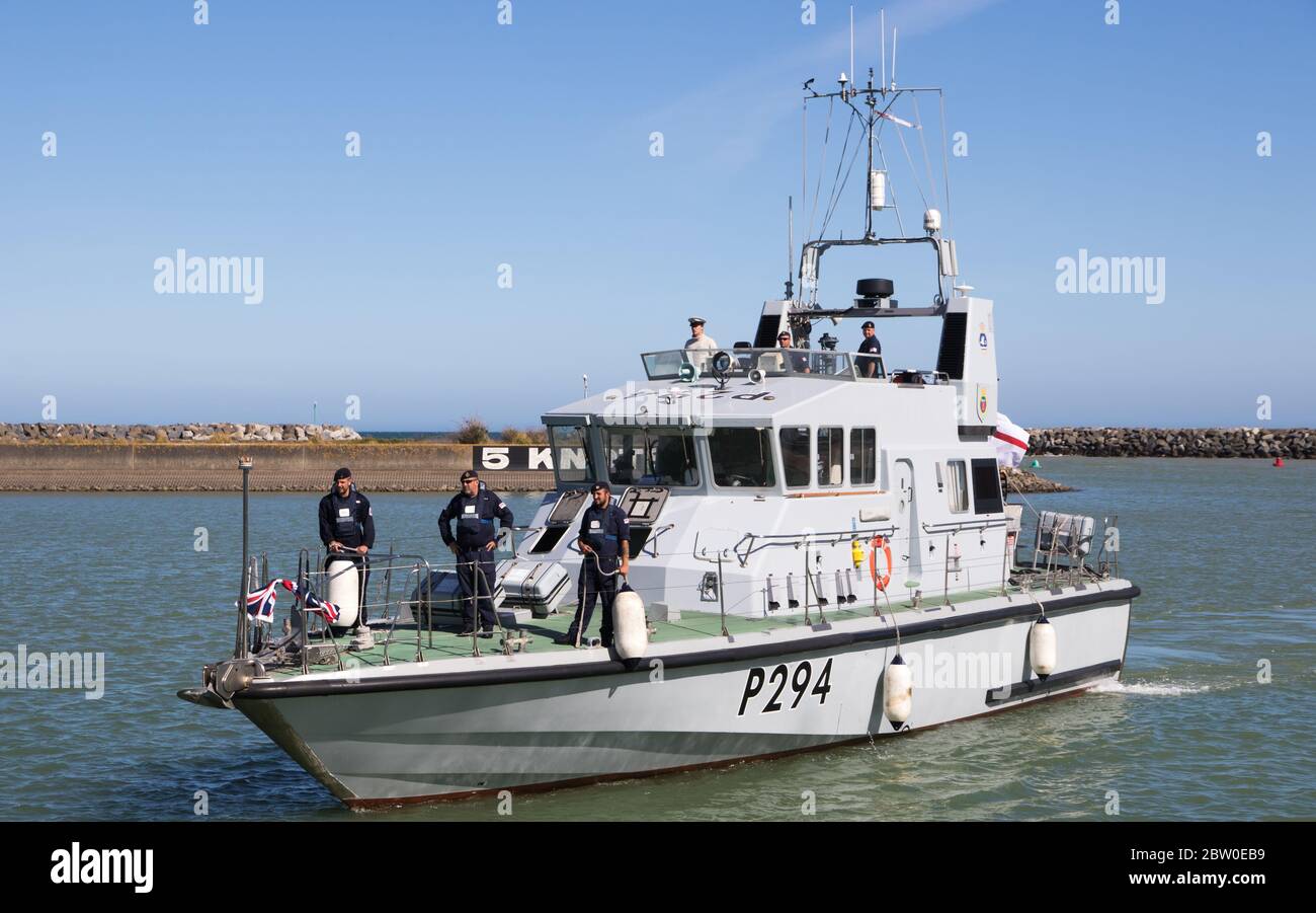 HMS Trumpeter arrives at Sovereign Harbour on the South Coast of East ...