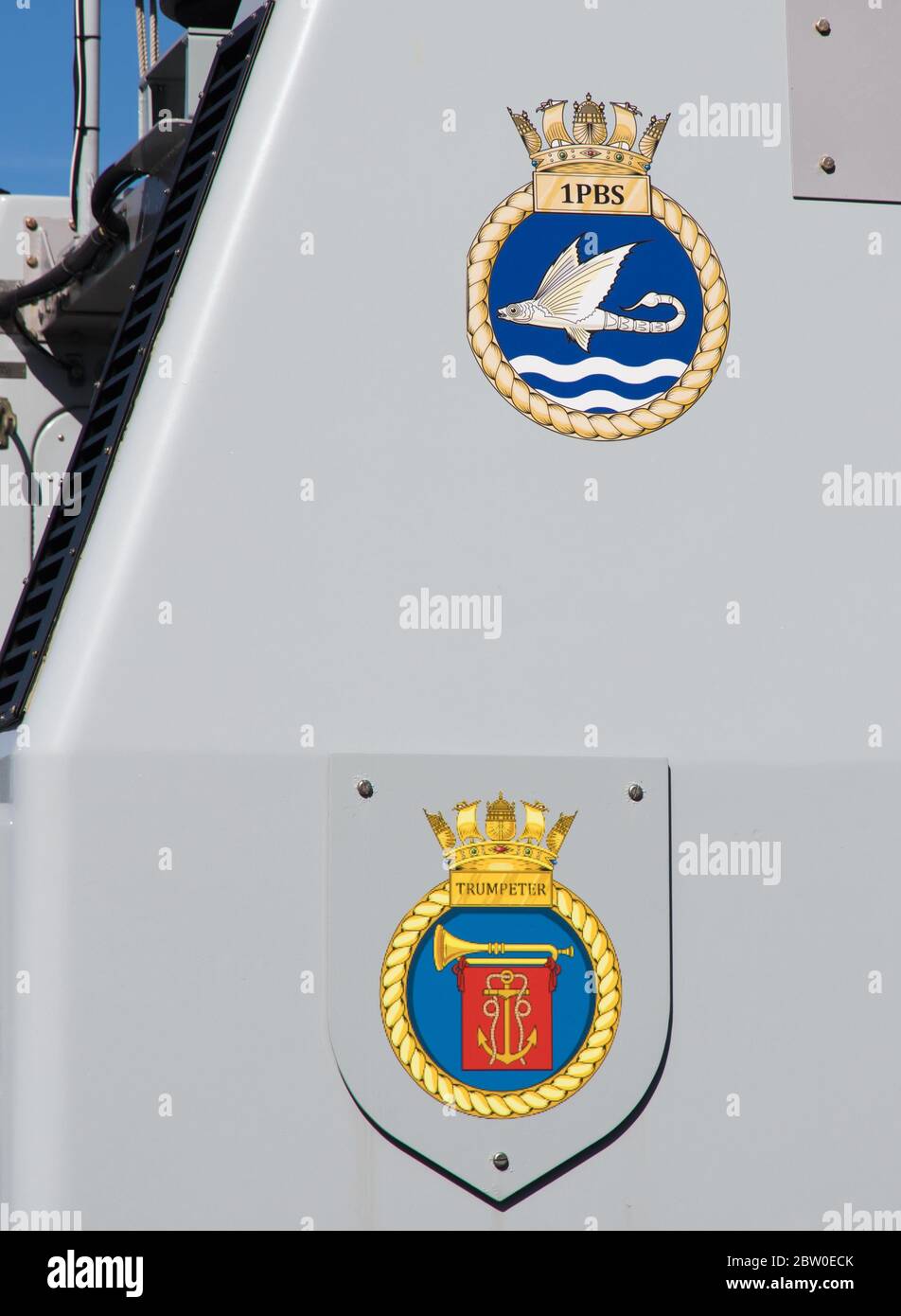 HMS Trumpeter arrives at Sovereign Harbour on the South Coast of East ...