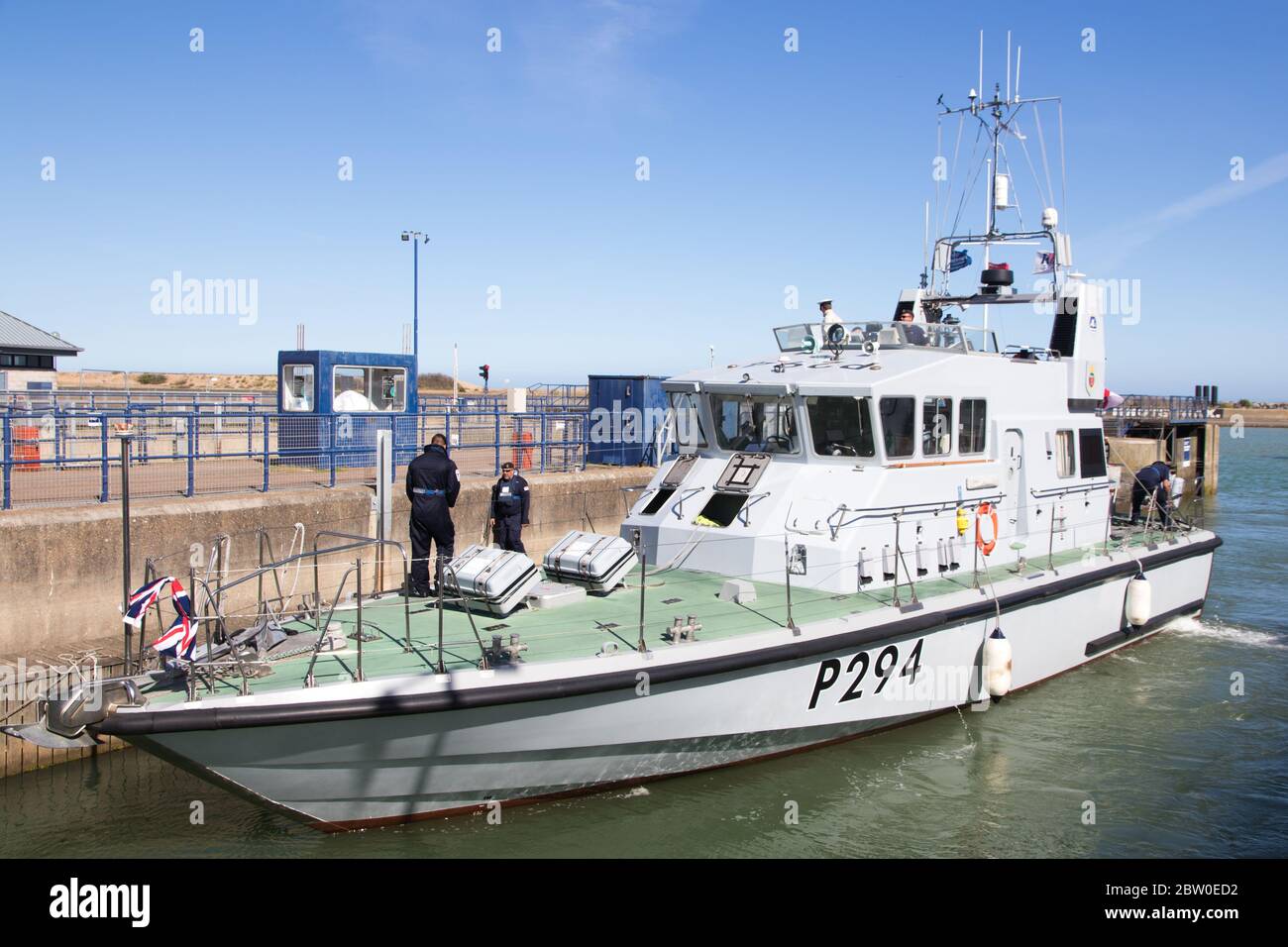 HMS Trumpeter arrives at Sovereign Harbour on the South Coast of East ...
