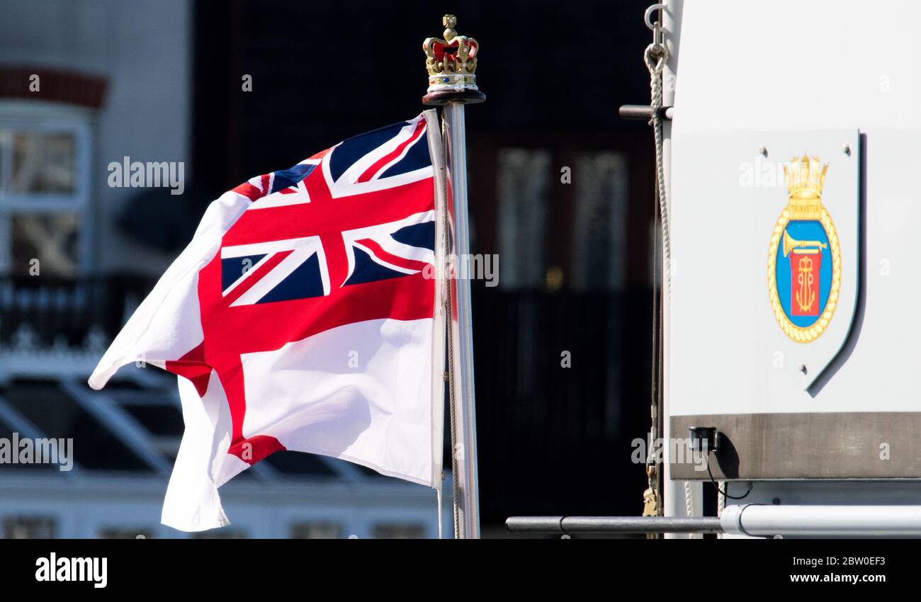 HMS Trumpeter arrives at Sovereign Harbour on the South Coast of East ...