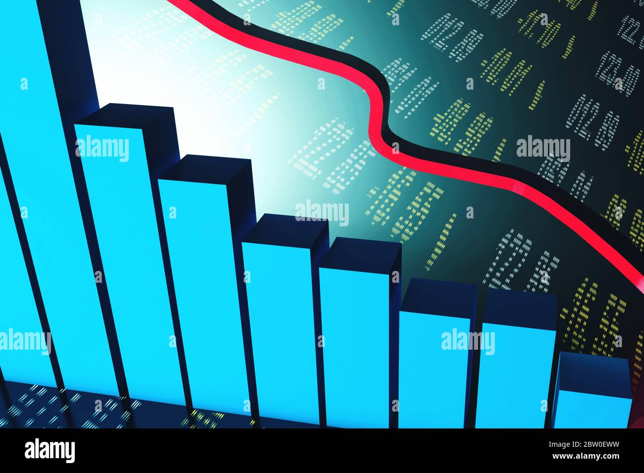 Red arrow crashes through the ground 3d rendering Stock Photo - Alamy