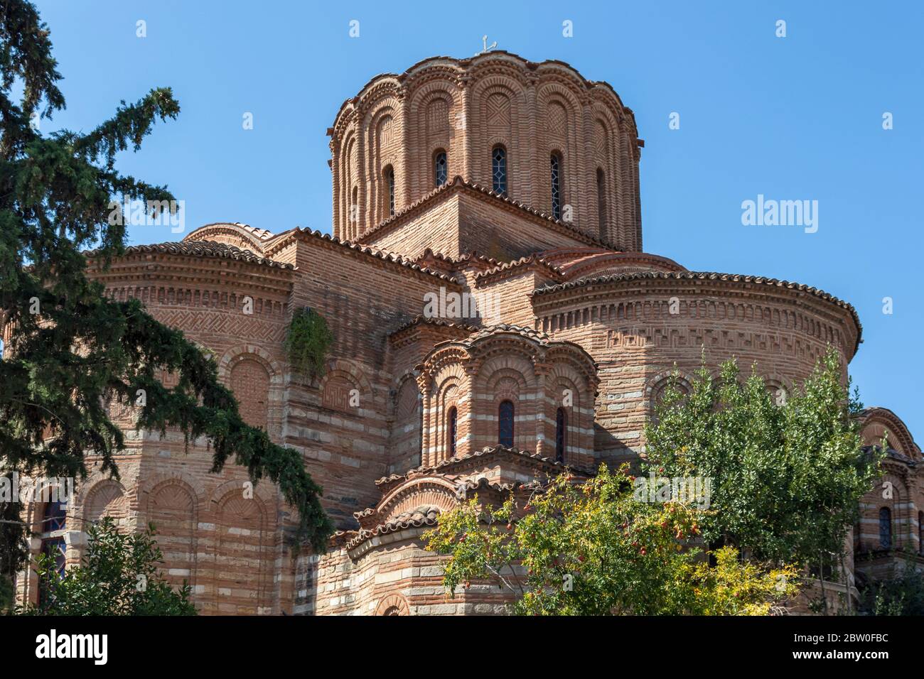 THESSALONIKI, GREECE - SEPTEMBER 22, 2019: Ancient Byzantine Church of ... THESSALONIKI, GREECE - SEPTEMBER 22, 2019: Ancient Byzantine Church of ...