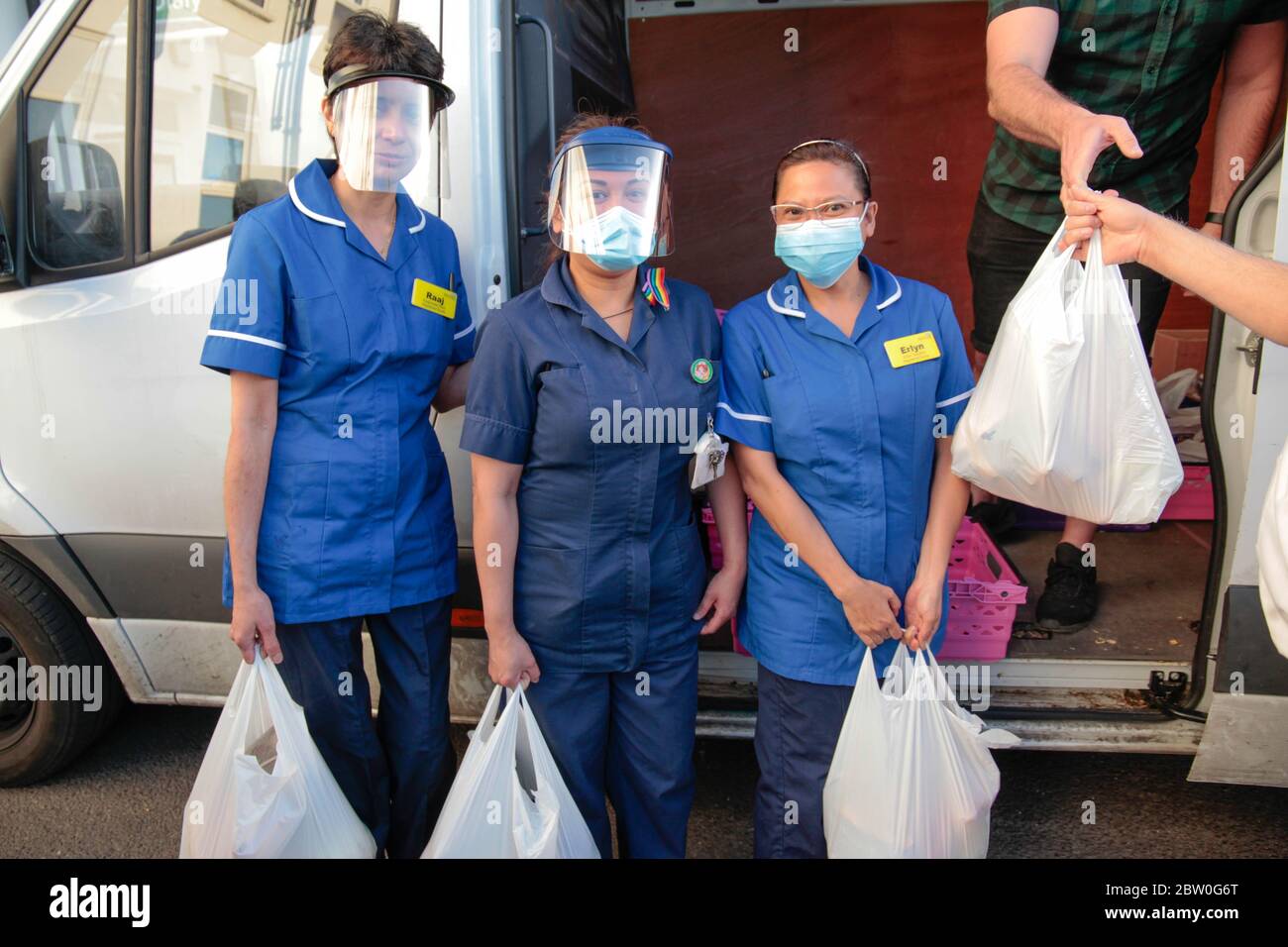 London UK 28 May 2020 George Colairo ,far left contracted Covid-19 ...