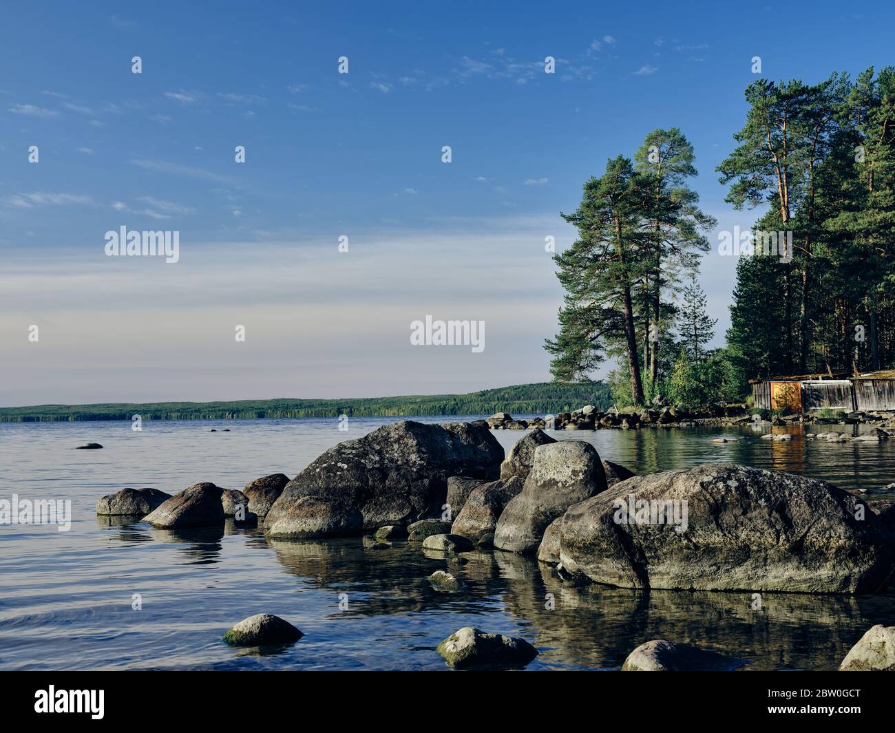 Onega Lake. Northern Europe. The untouched beauty of the natural ...