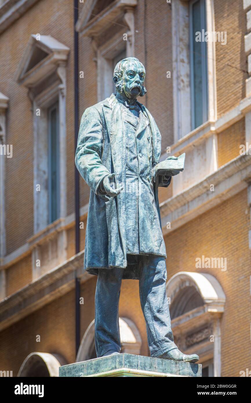Statue of marco minghetti hi-res stock photography and images - Alamy