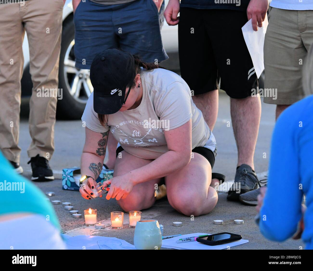 May 27, 2020 Residents attend a prayer vigil outside Altru Hospital in ...
