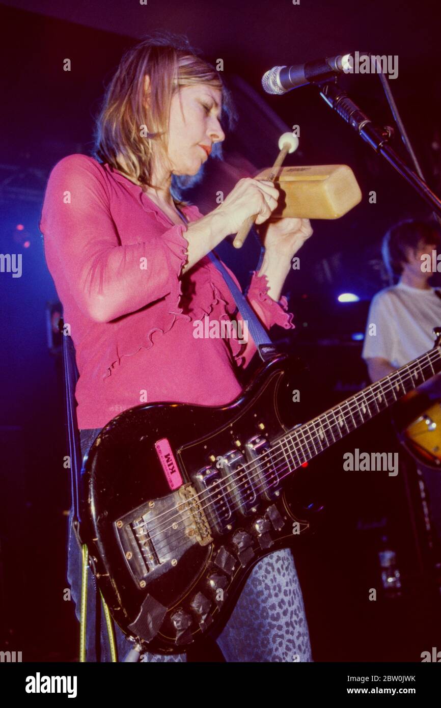 Kim Gordon in Sonic Youth performing at All Tomorrows Parties, April ...