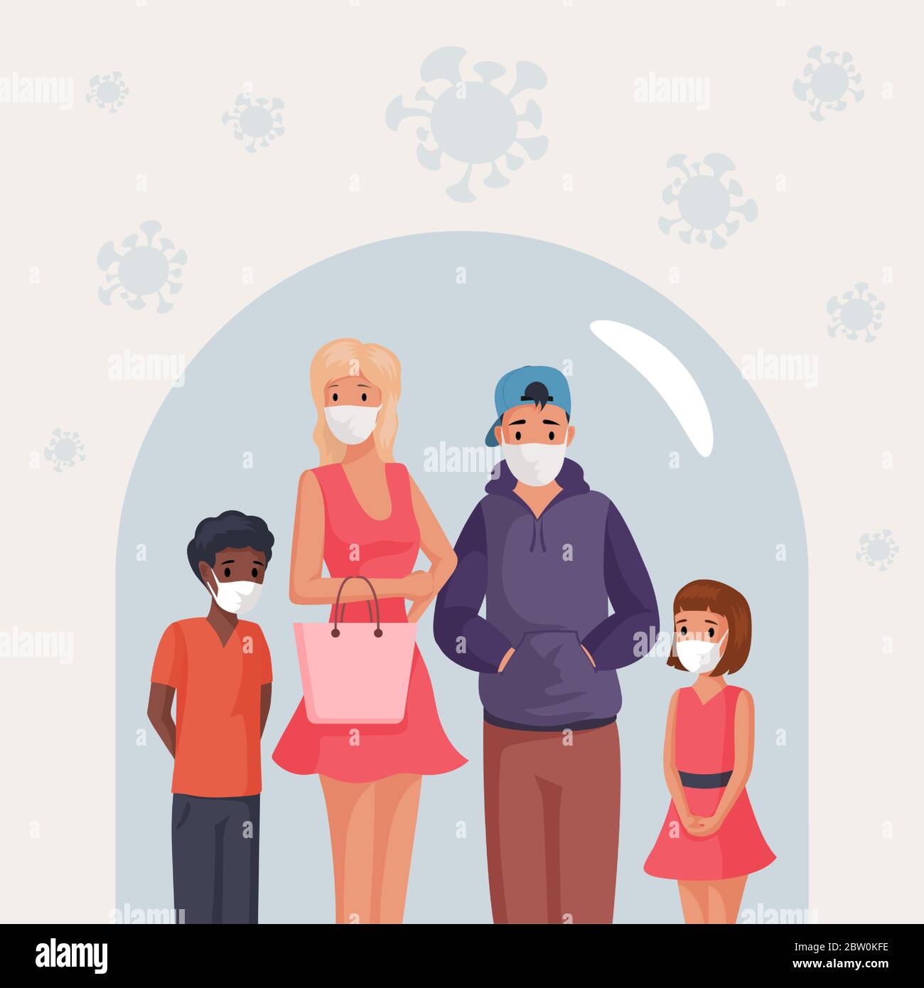 Family isolation environment Stock Vector Images - Alamy