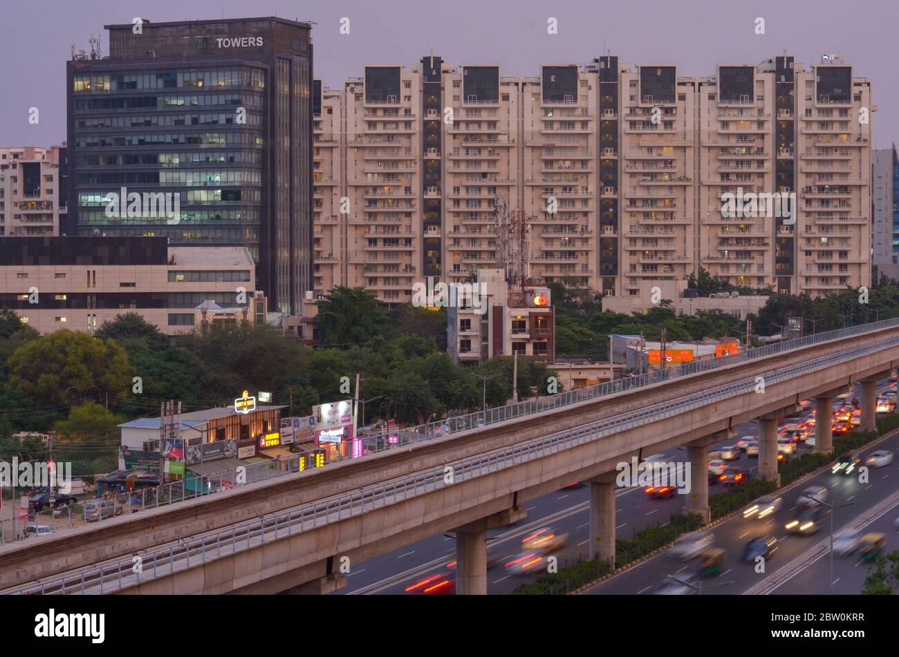 Noida skyline hi-res stock photography and images - Alamy