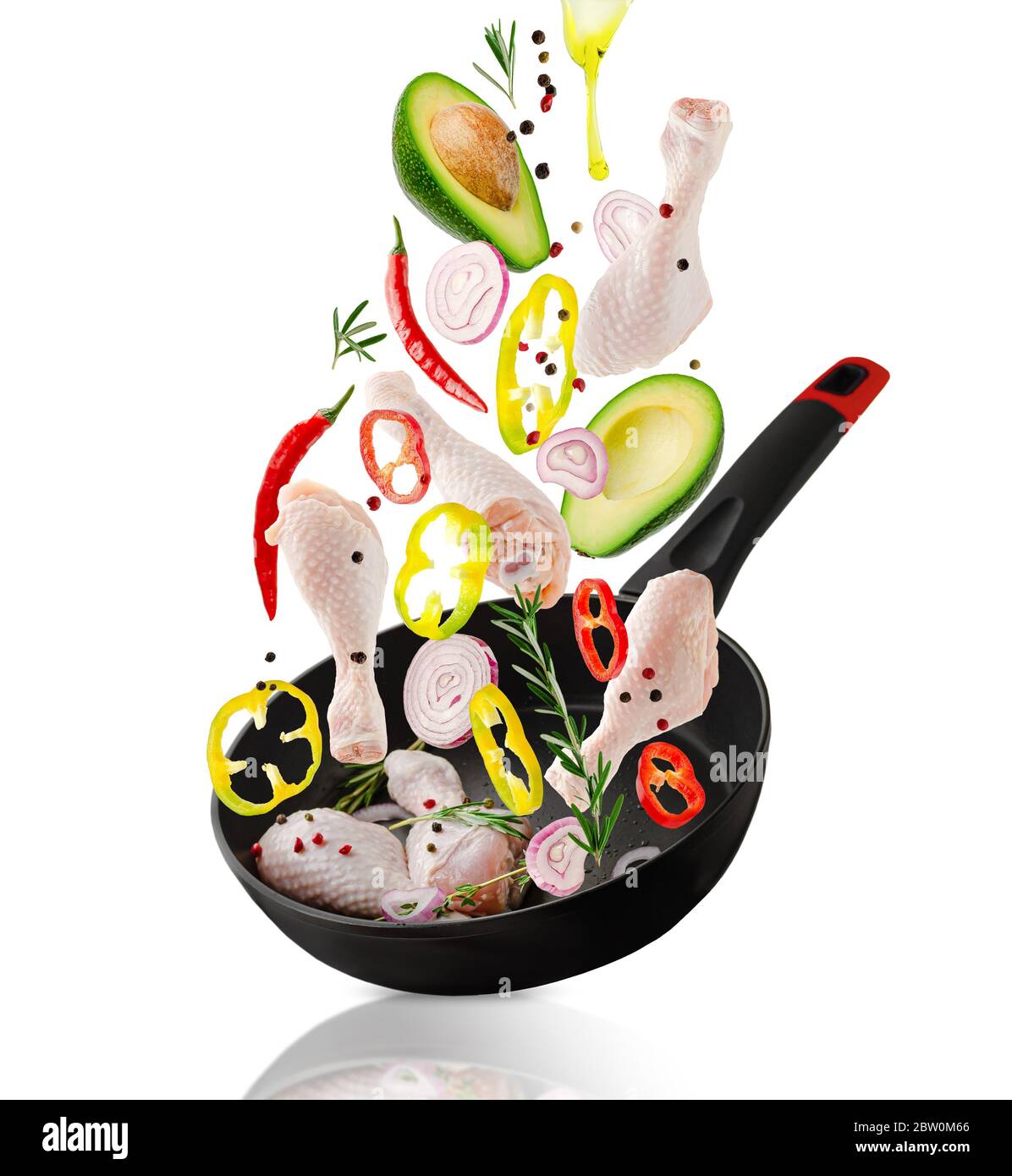 Asian ingredients falling hi-res stock photography and images - Alamy