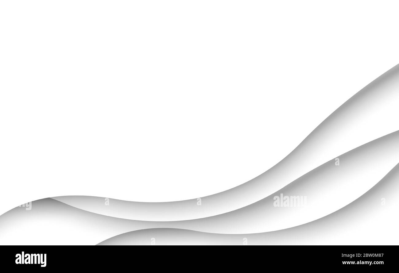 Abstract white modern shape line curve seamless white background ...