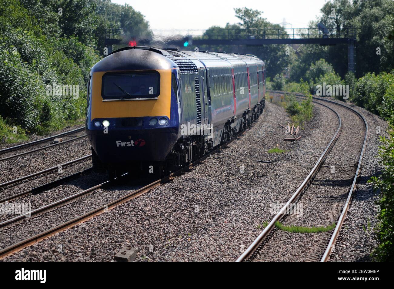 43140 heads a west bound service at Magor. 43136 is at the rear Stock ...