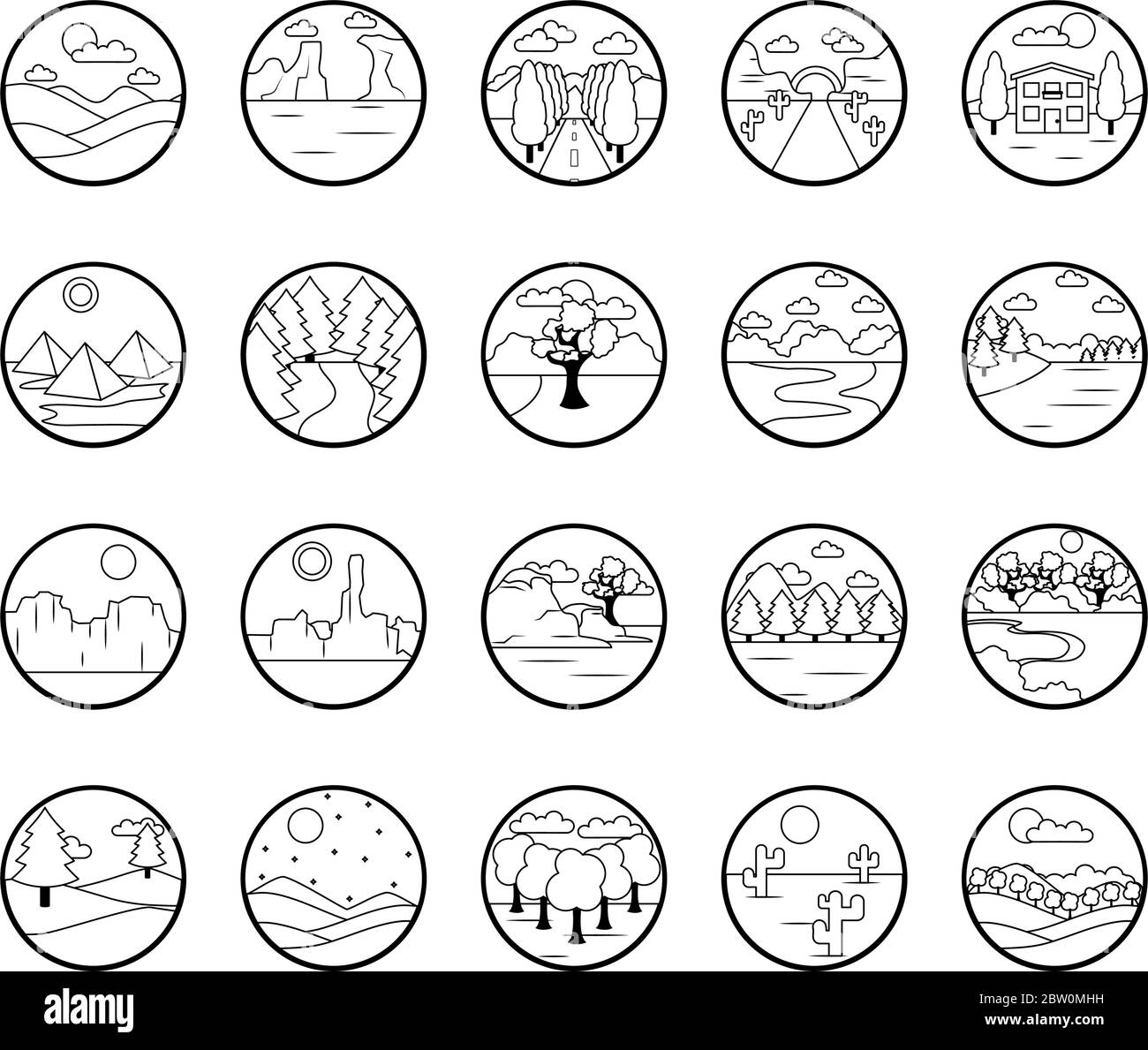 White over landscapes Stock Vector Images - Alamy