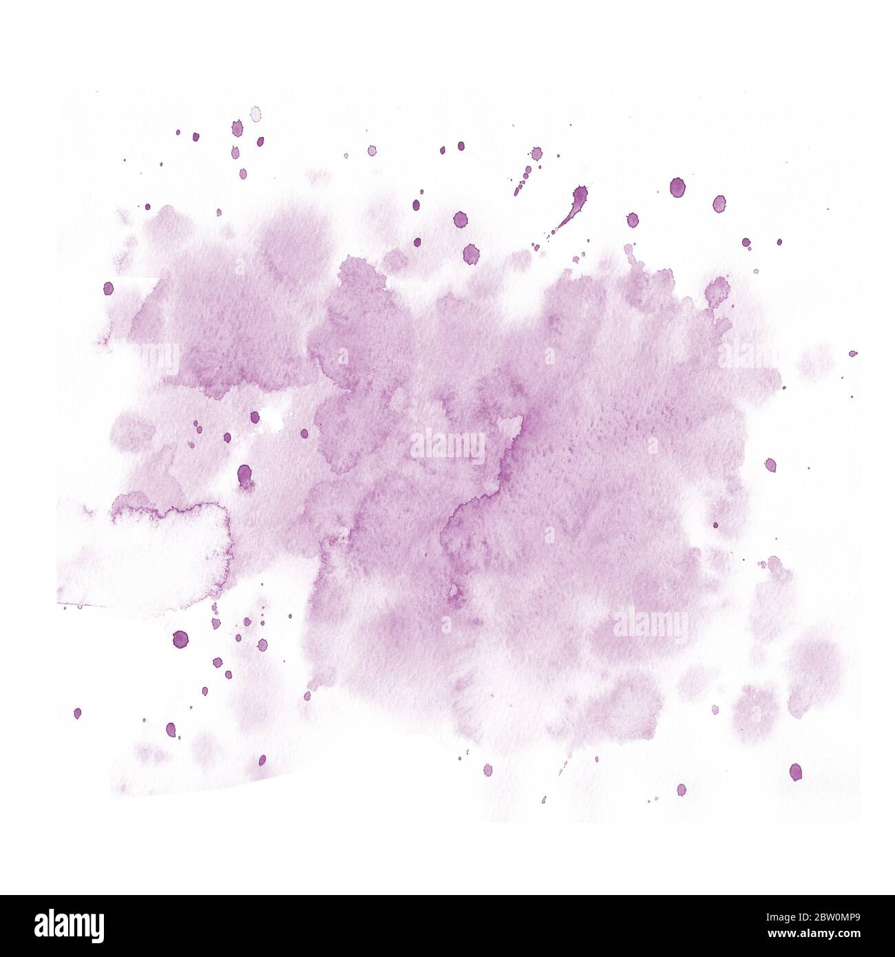 Watercolor hand drawn background violet with splash Stock Photo - Alamy