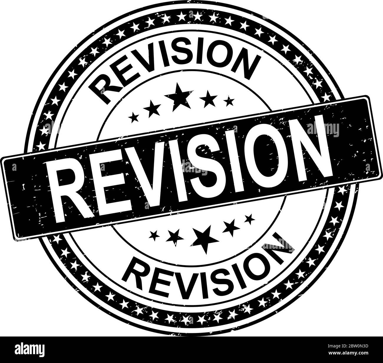 circle rubber stamp with the text revision. revision rubber stamp ...