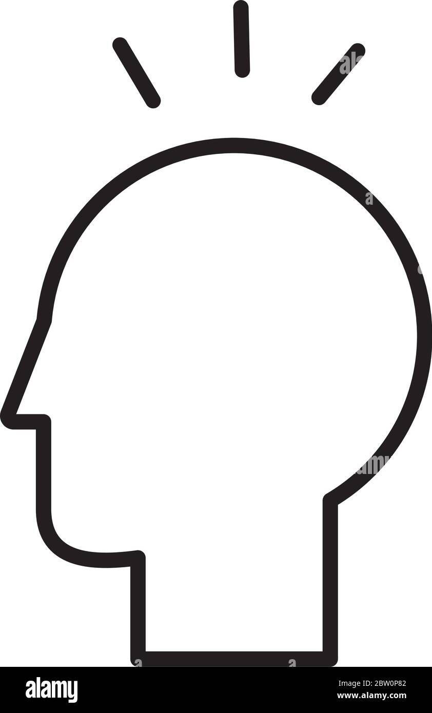 head profile line style icon Stock Vector Image & Art - Alamy