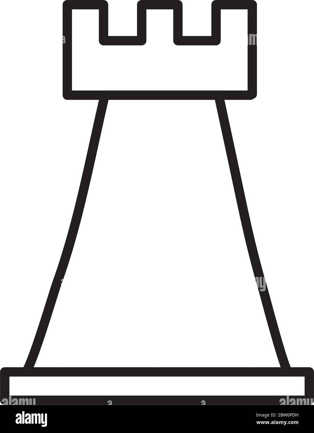 chess tower line style icon Stock Vector Image & Art - Alamy