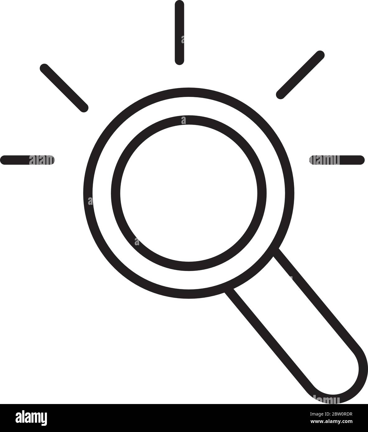 magnifying glass line style icon Stock Vector Image & Art - Alamy