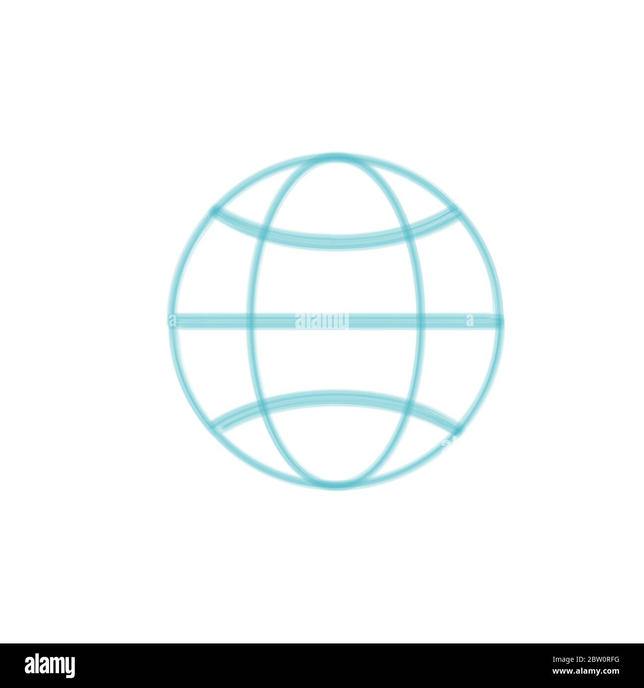 Globe hand drawn earth on white background. World in doodles style ...