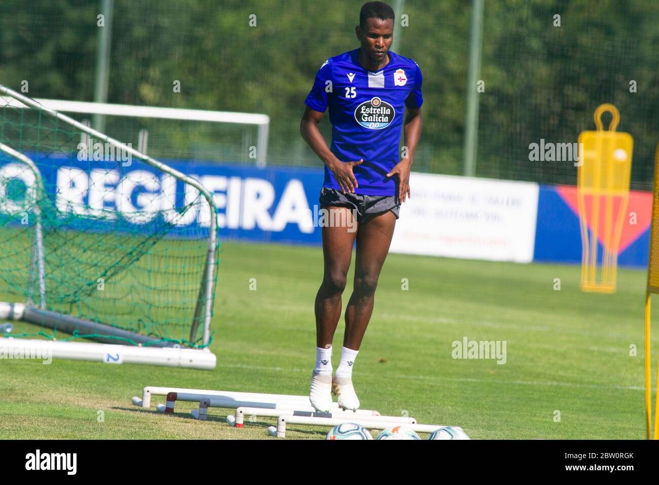 Uche Henry Agbo during the training of Deportivo de La Coruña, Spanish ...