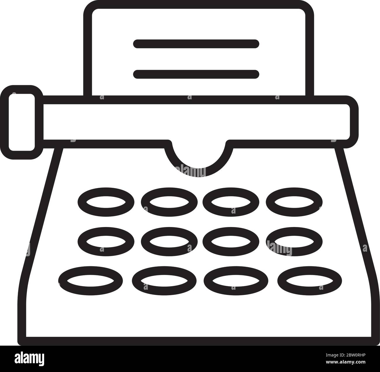 typewriter machine line style icon Stock Vector Image & Art - Alamy