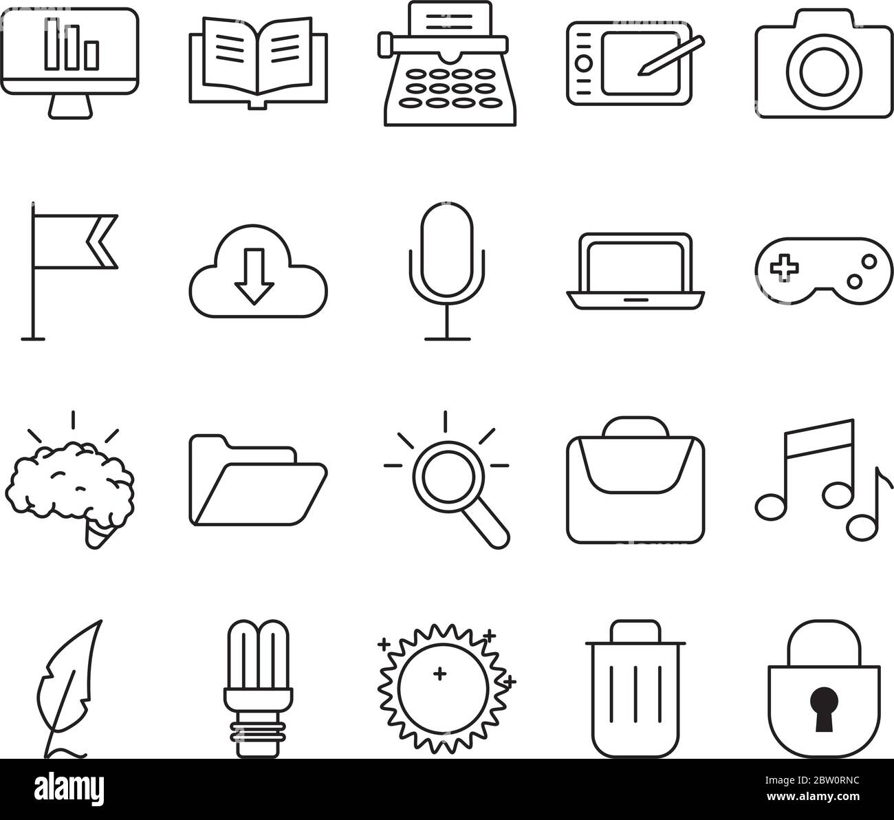 bundle of designer set icons Stock Vector Image & Art - Alamy