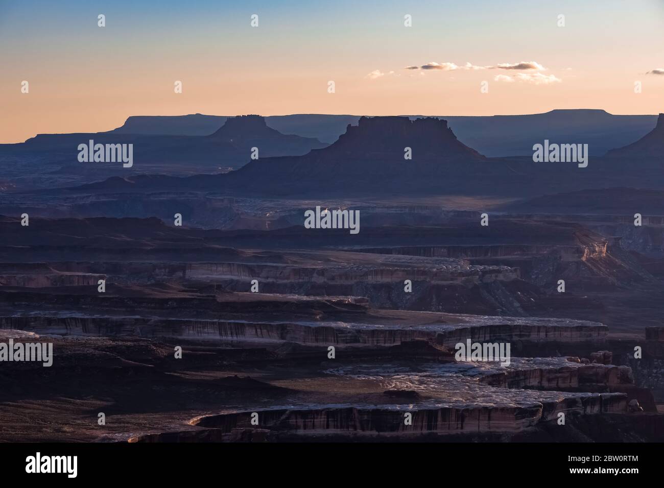 White Rim viewed from the Green River Overlook at Island in the Sky in ...