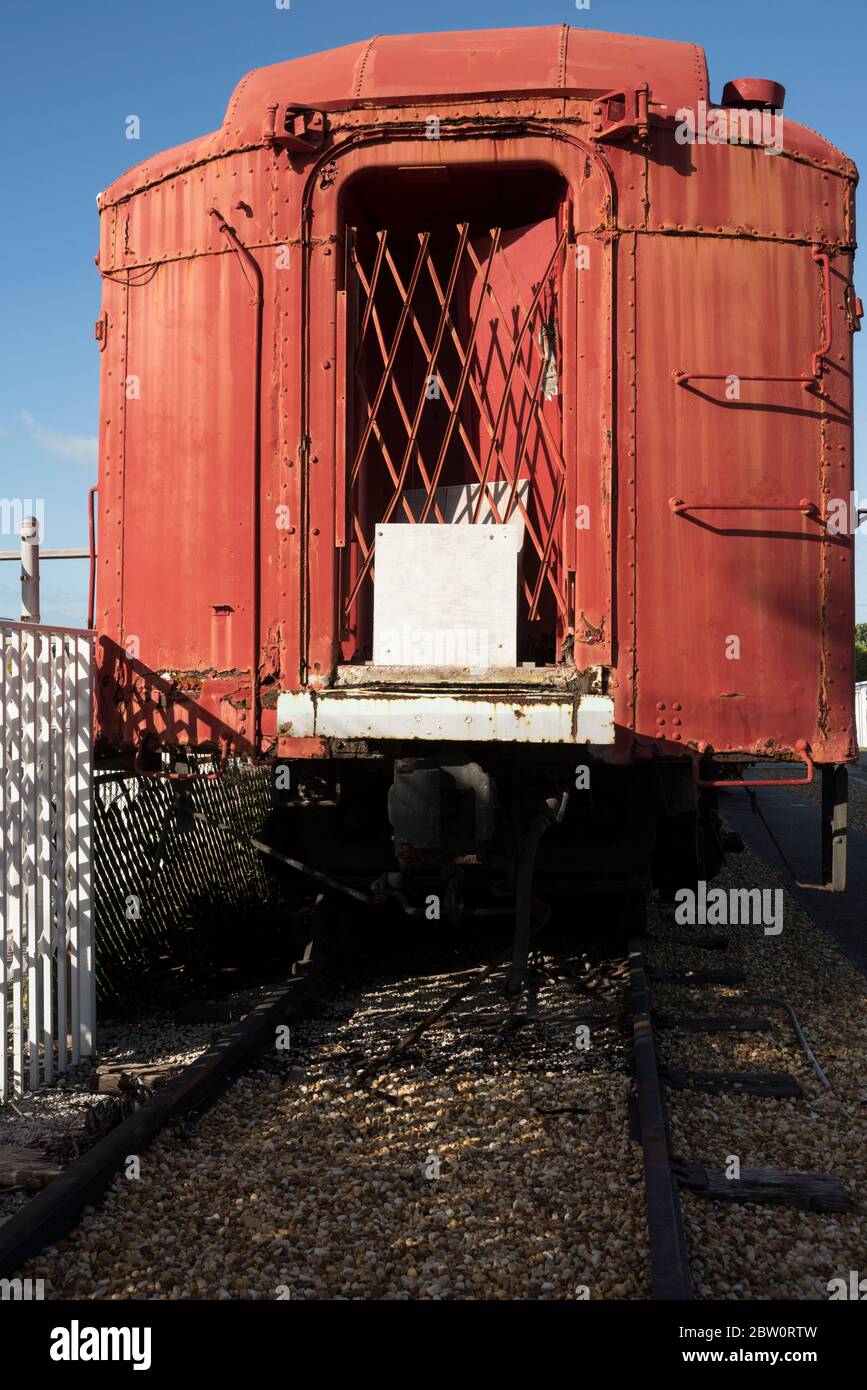 Old Railroad red car Stock Photo - Alamy