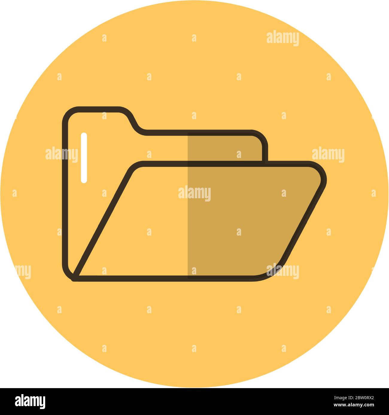 folder document block style icon Stock Vector Image & Art - Alamy