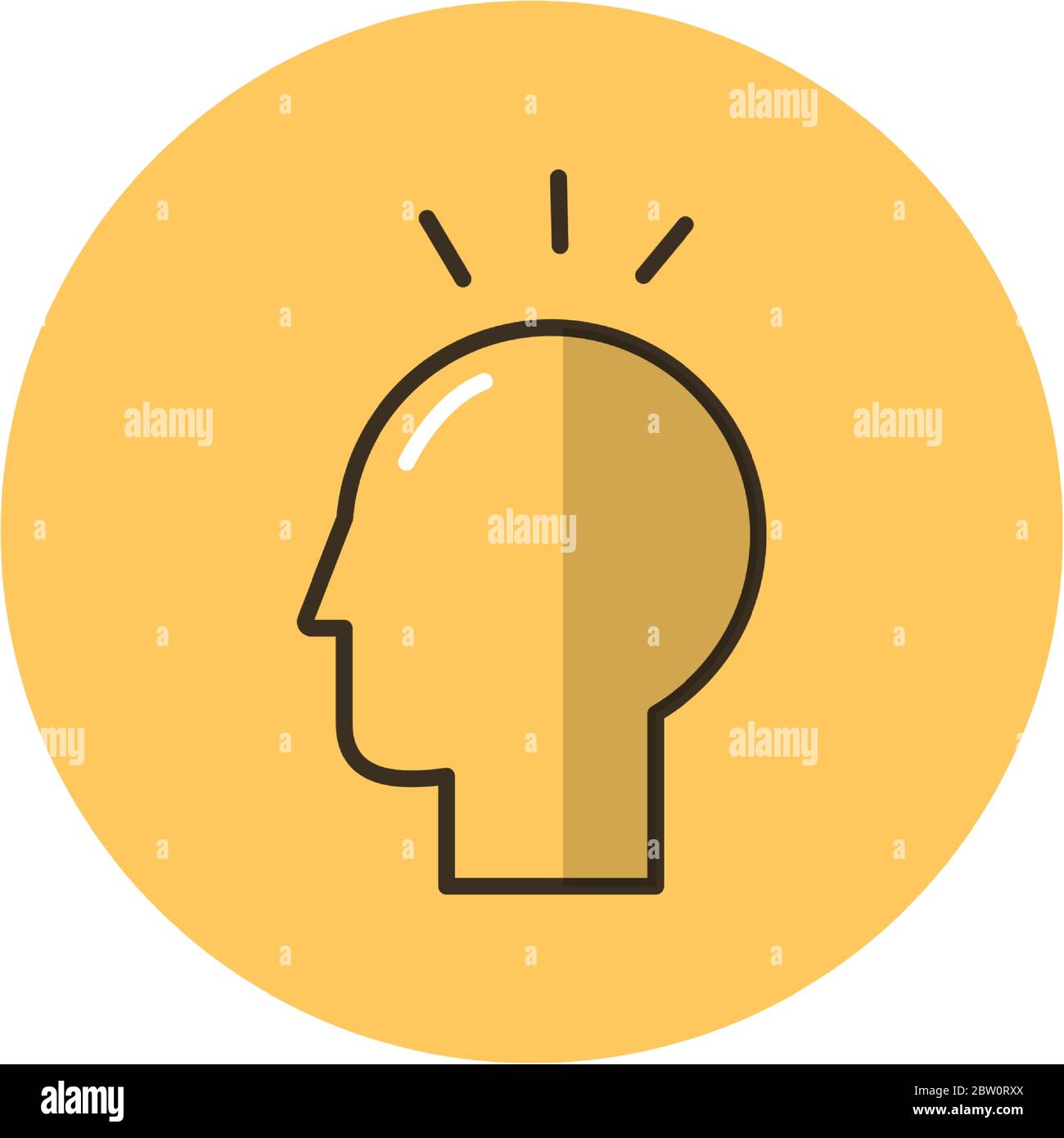 head profile block style icon Stock Vector Image & Art - Alamy