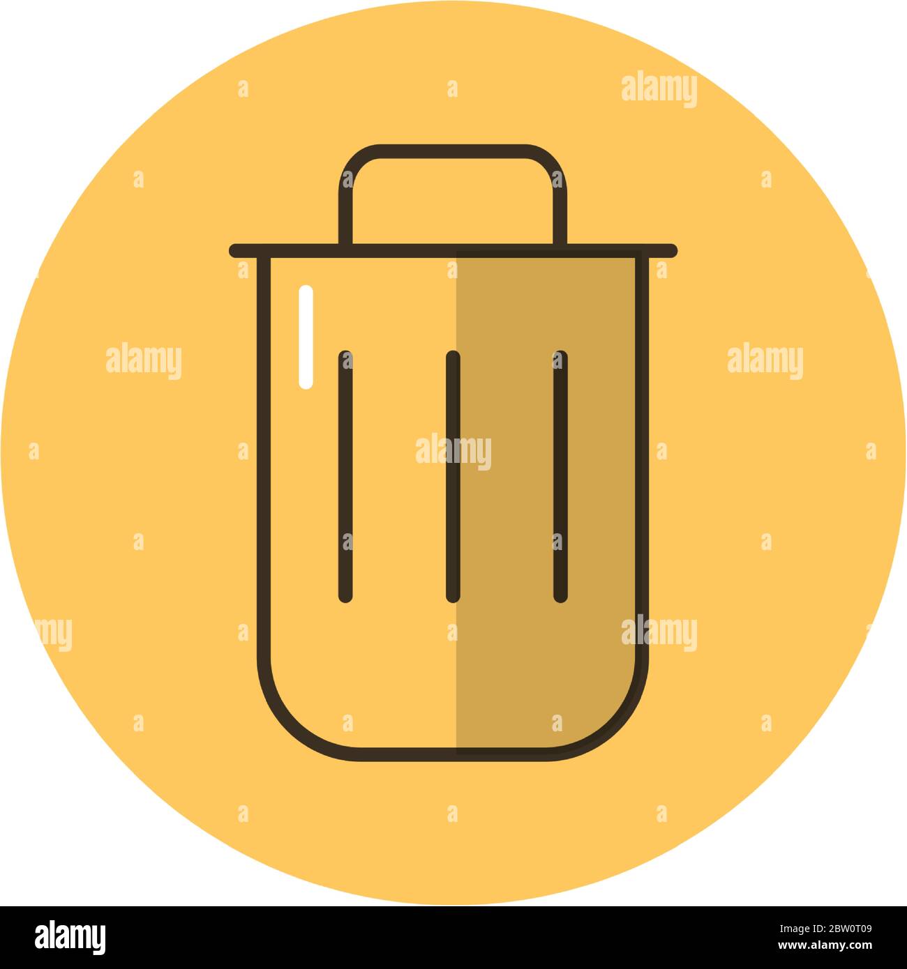 waste bin block style icon Stock Vector Image & Art - Alamy