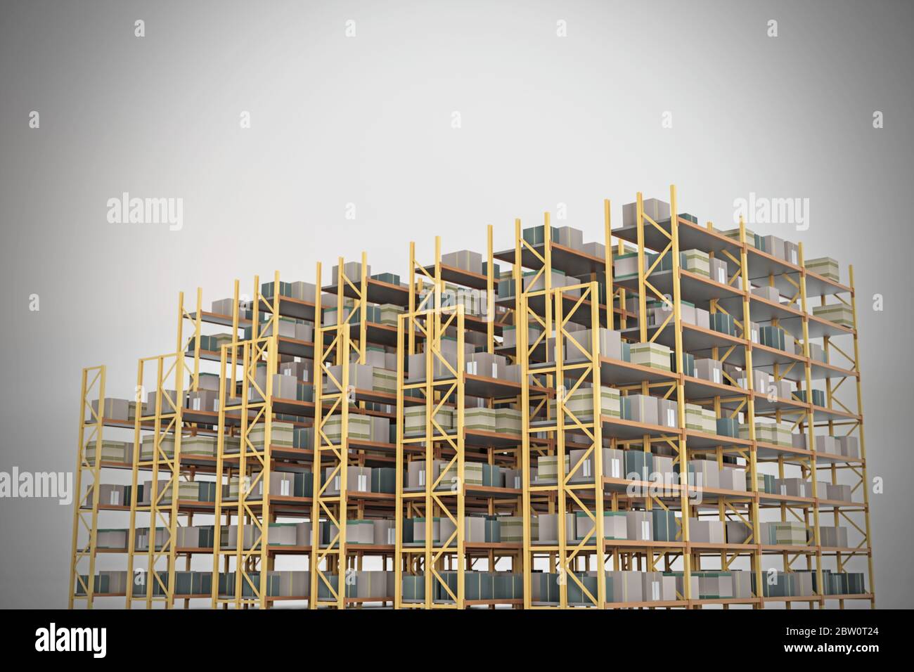 3d illustration of a storage rack isolated on white background Stock ...