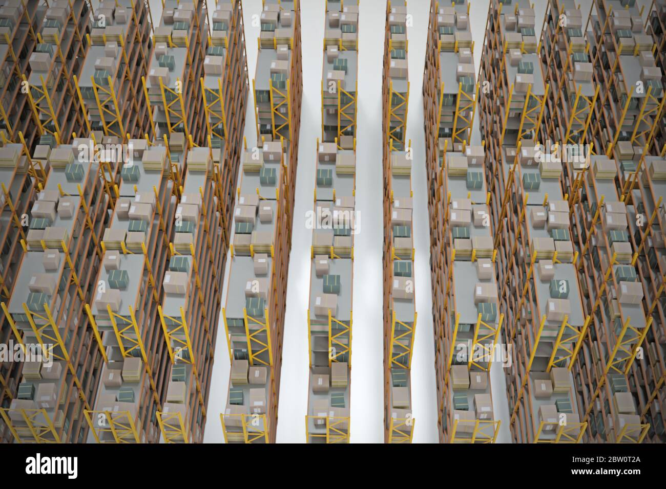 3d illustration of a storage rack isolated on white background Stock ...