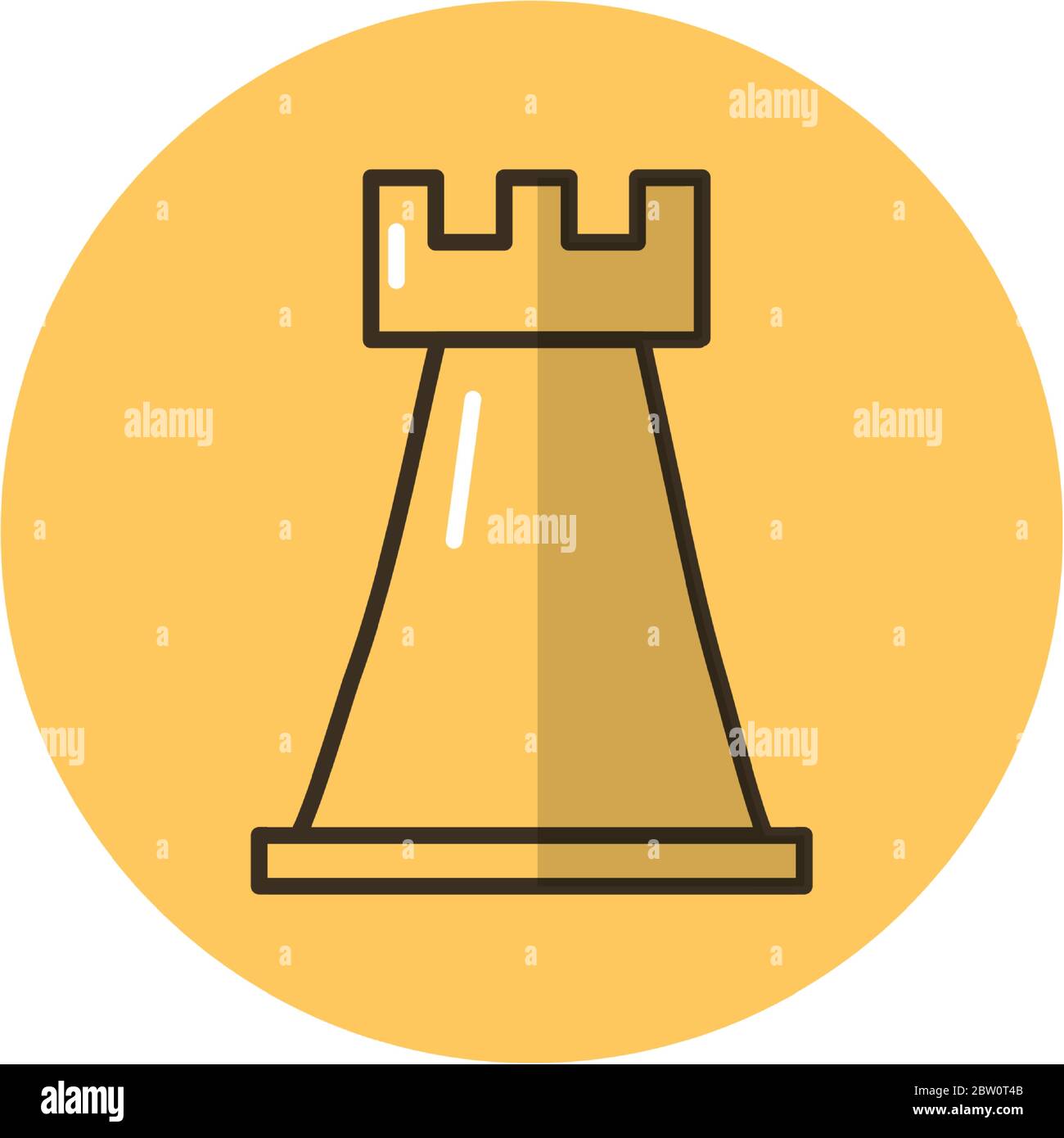 chess tower block style icon Stock Vector Image & Art - Alamy