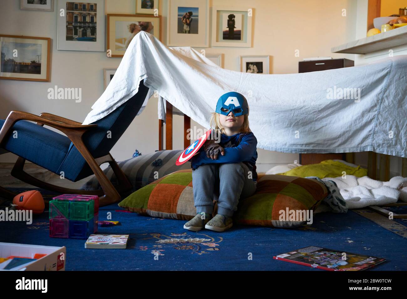 Stay At home Kids Fort Stock Photo - Alamy