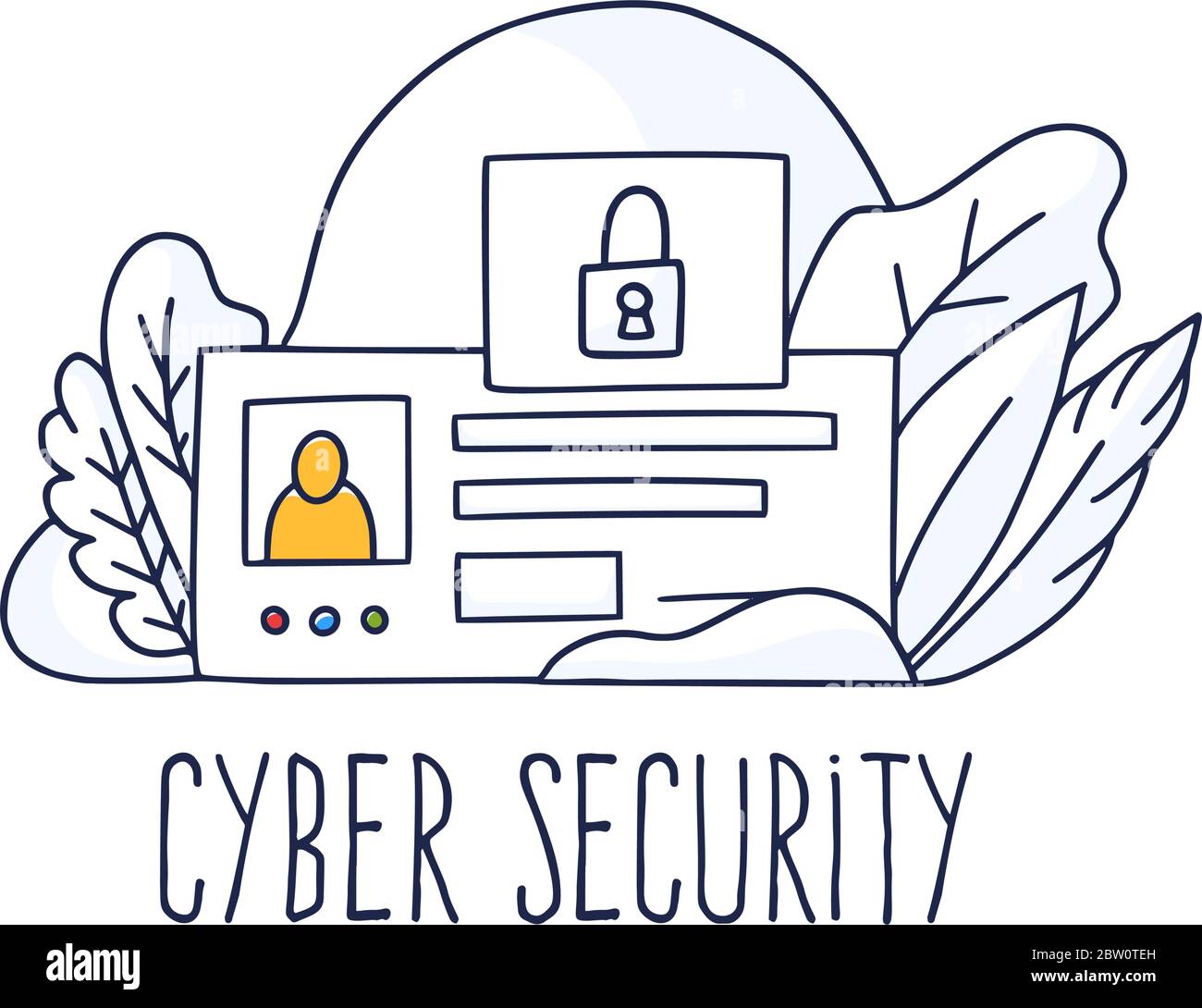 Cyber security concept. Online data protection internet security ...