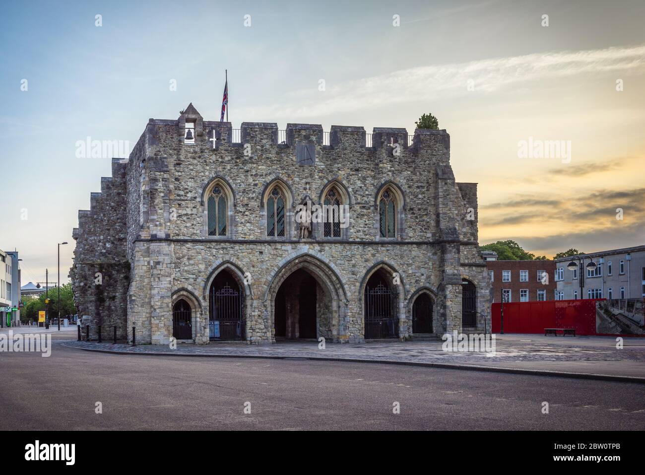 The Bargate as seen from the south, a medieval gatehouse part of the ...