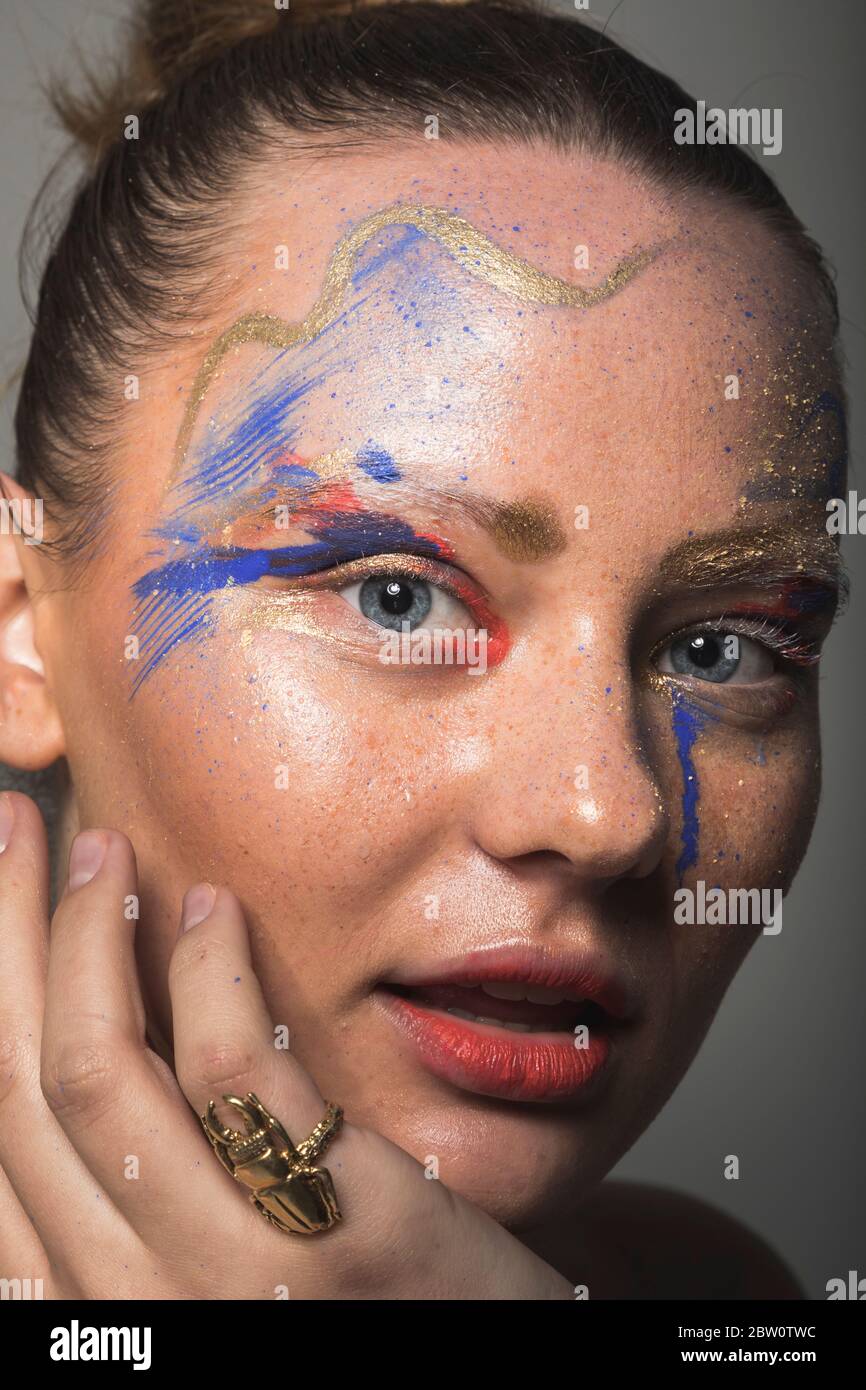 Cheek colours hi-res stock photography and images - Alamy