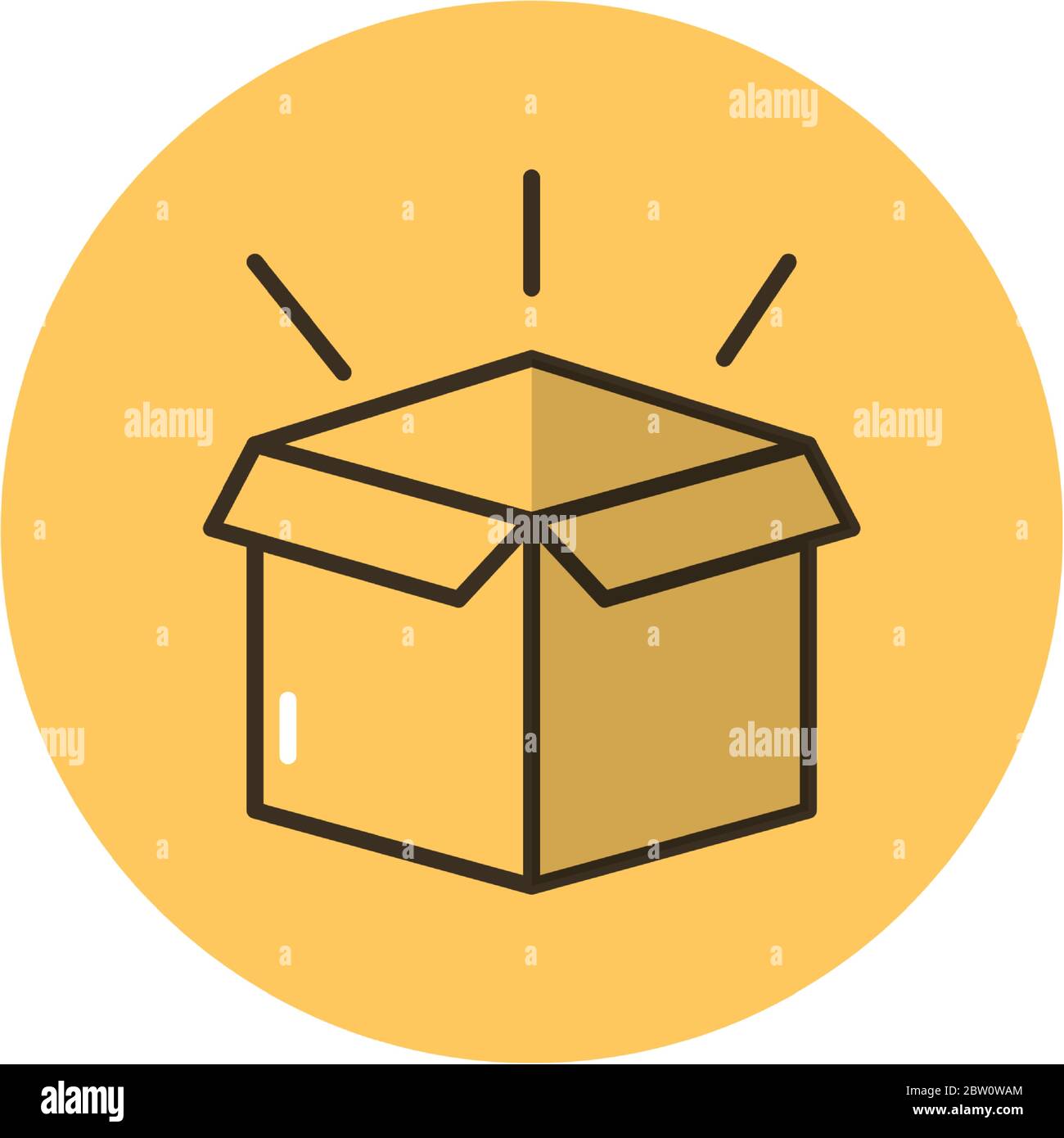 box carton block style icon Stock Vector Image & Art - Alamy