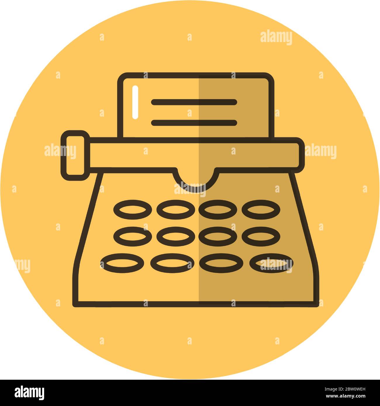 typewriter machine block style icon Stock Vector Image & Art - Alamy