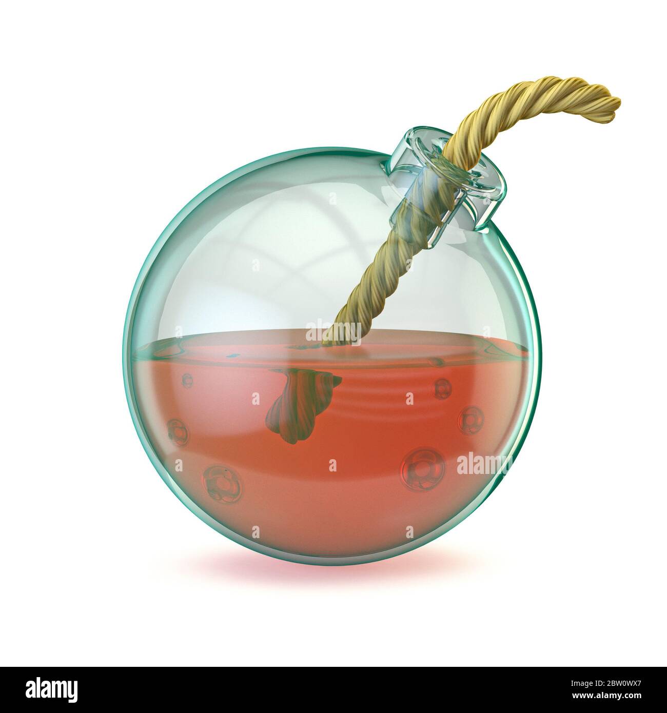 Glass bomb 3D render illustration isolated on white background Stock ...