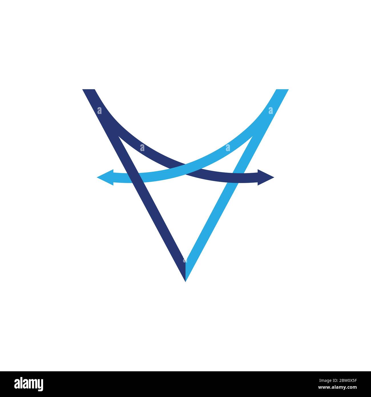 letter v overlapping arrow line logo vector Stock Vector Image & Art ...