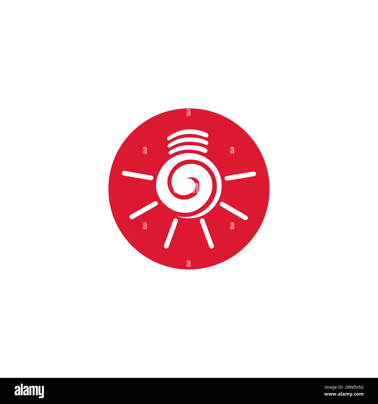 simple curl light bulb shine logo vector Stock Vector Image & Art - Alamy