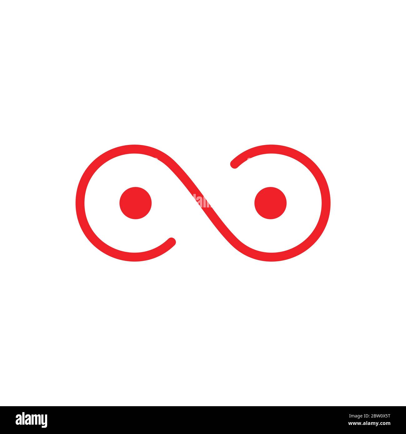 simple infinity dots thin line symbol logo vector Stock Vector Image ...