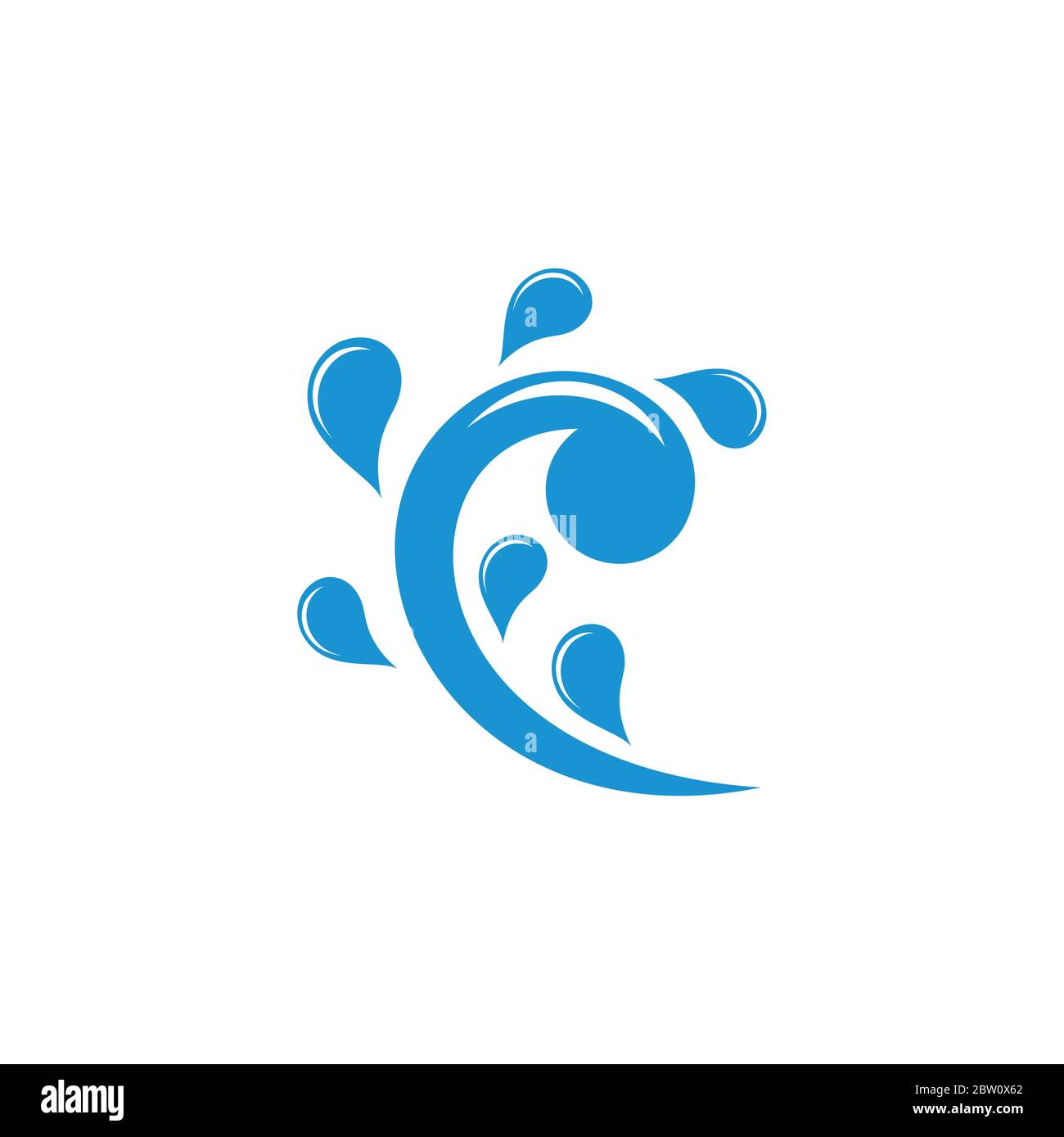 simple splash water symbol decoration vector Stock Vector Image & Art ...