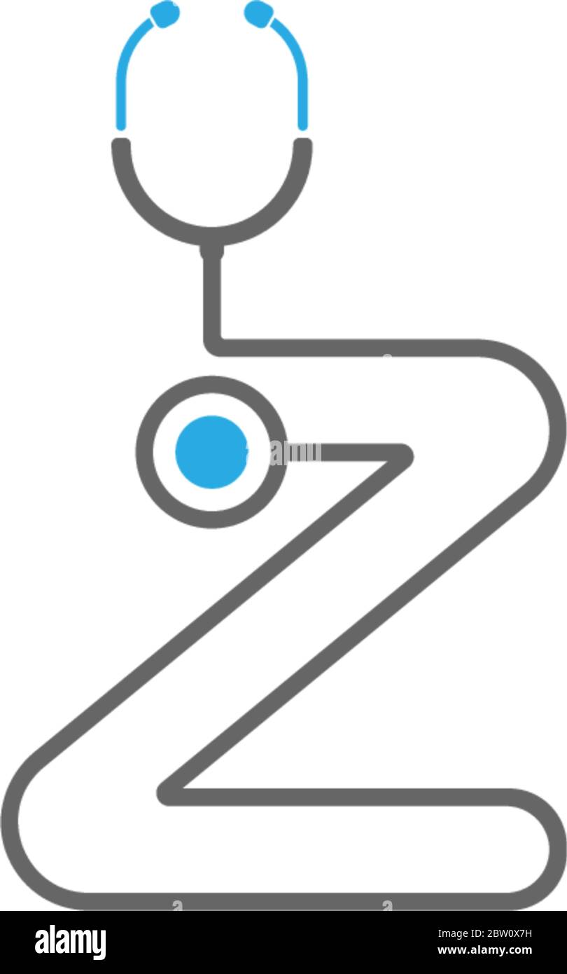 Letter Z stethoscope medical logo icon Stock Vector Image & Art - Alamy