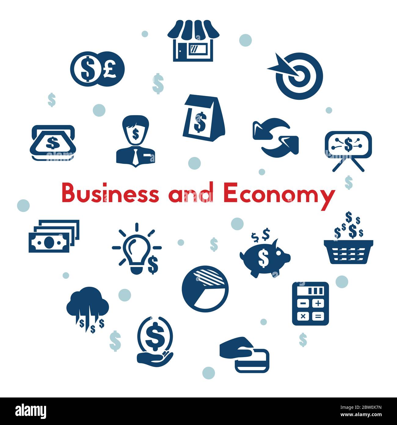 business and economy icons Stock Vector Image & Art - Alamy