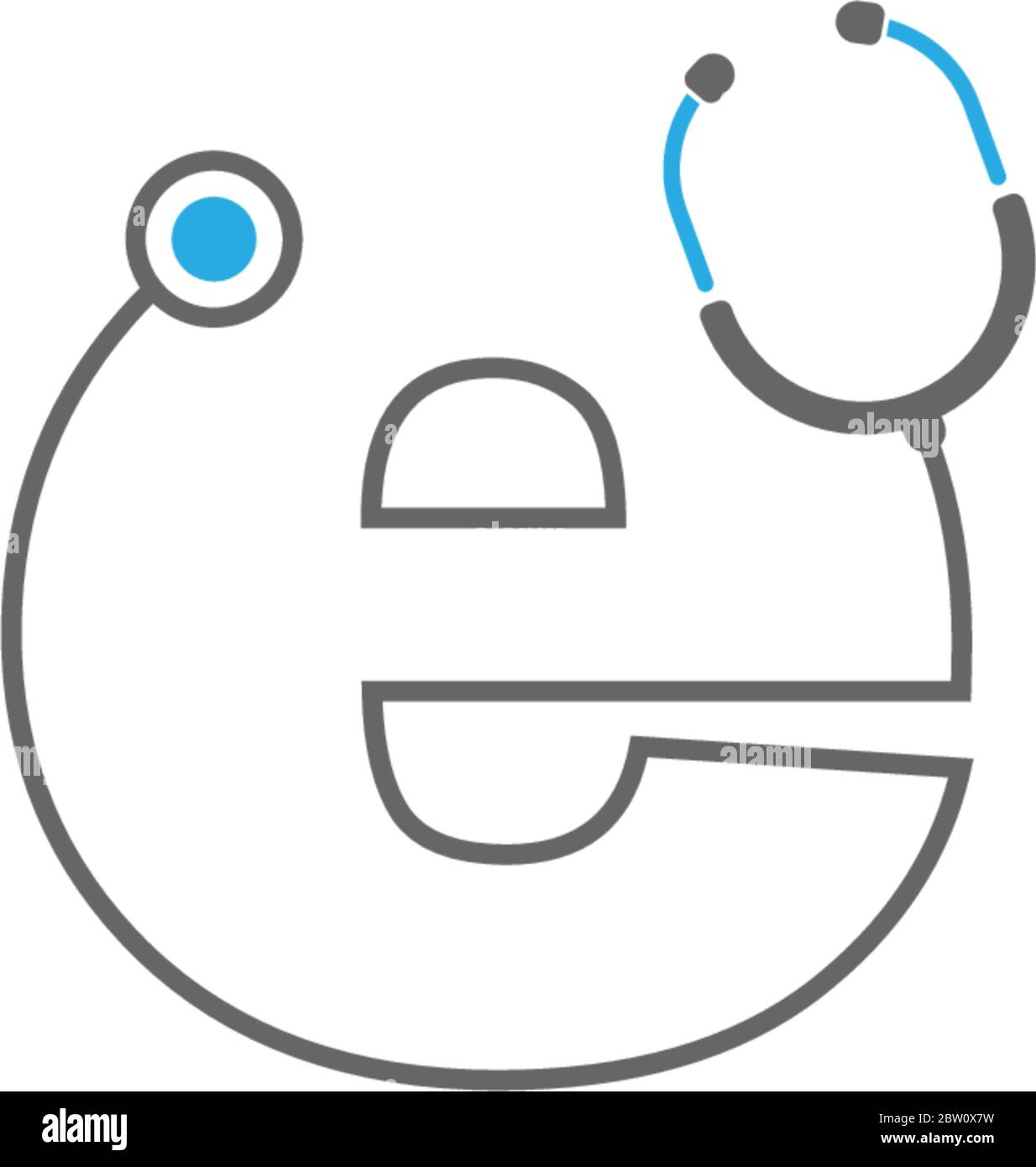 Letter E stethoscope medical logo icon Stock Vector Image & Art - Alamy